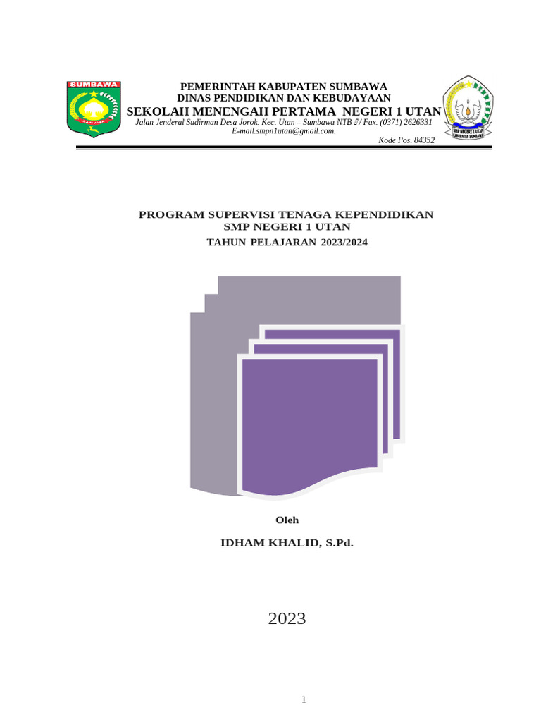 Program Supervisi Guru Dan Tenaga Kependidikan 2023 | PDF
