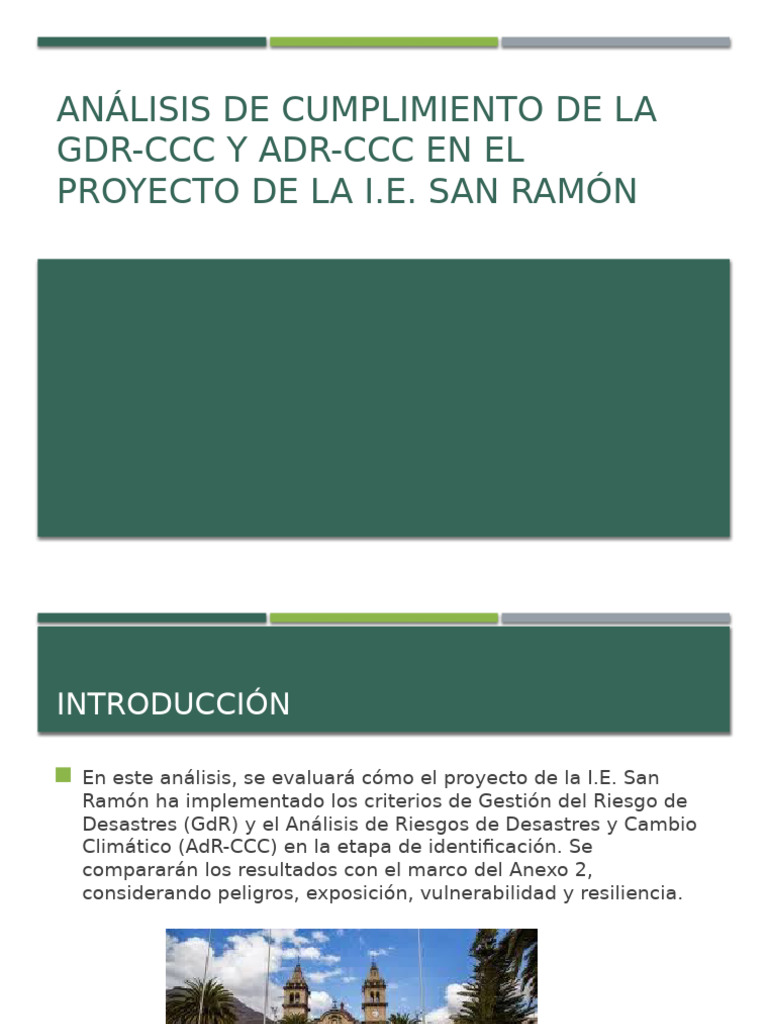 Analisis GDR AdR I.E San Ramon | PDF | Entorno natural