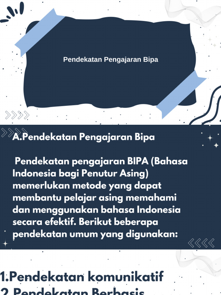 Pendekatan Pengajaran Bipa | PDF