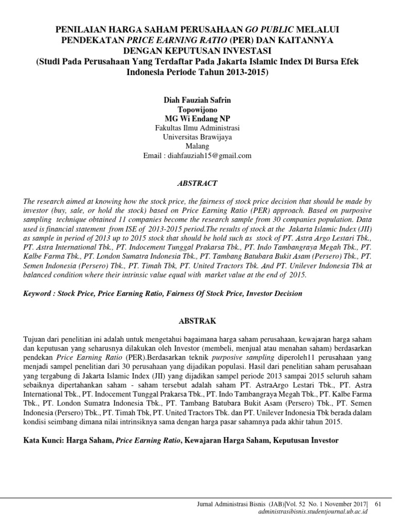 Penilin HRG SHM Perushn Go Public Mellui | PDF