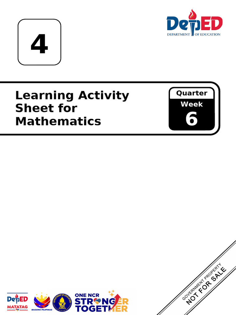WS G4 Mathematics Q1 Wk6 | PDF | Learning | Copyright