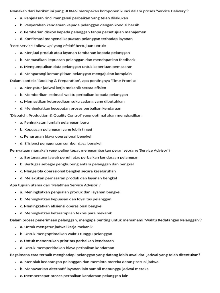 Soal Training SA | PDF | Bisnis