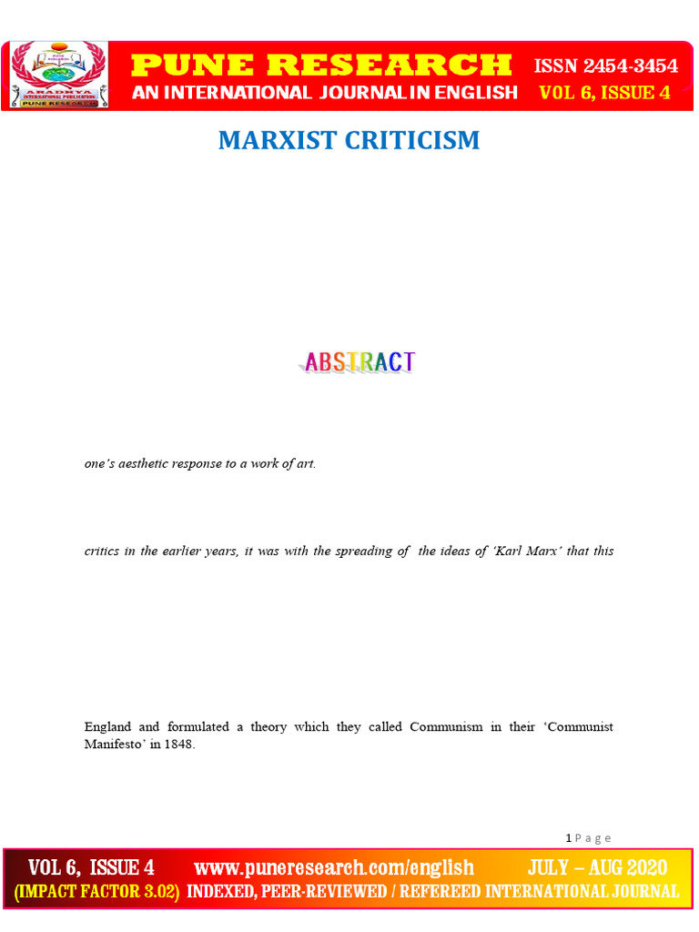 Pune research paper | PDF | Marxism | Karl Marx