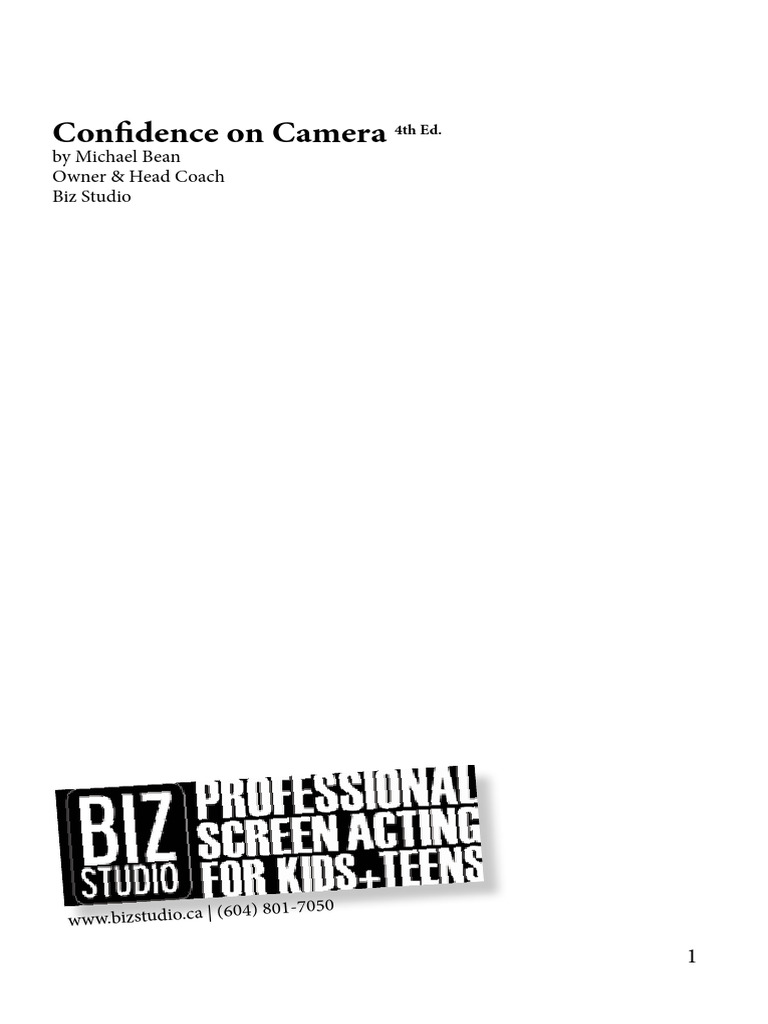 BizStudio Confidence On Camera Michael Bean | PDF | Audition | Feeling