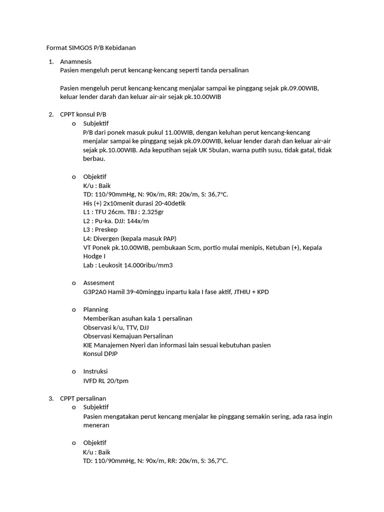 Format Simgos Ibu | PDF | Sains & Matematika