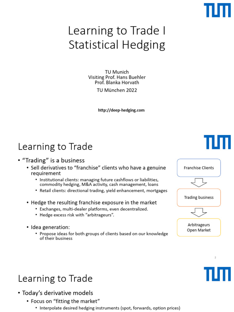 Statistical Hedging in Trading | PDF | Greeks (Finance) | Hedge (Finance)