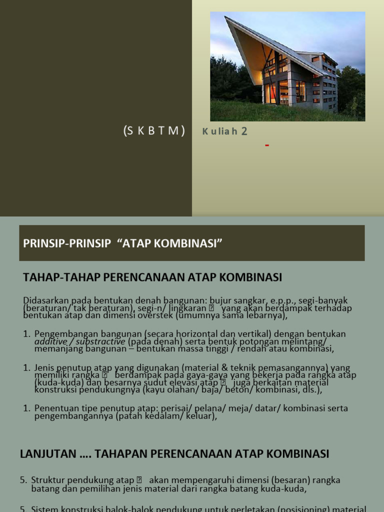 SKBTM - Ars182333 - Prinsip Perencanaan Atap & Talang | PDF