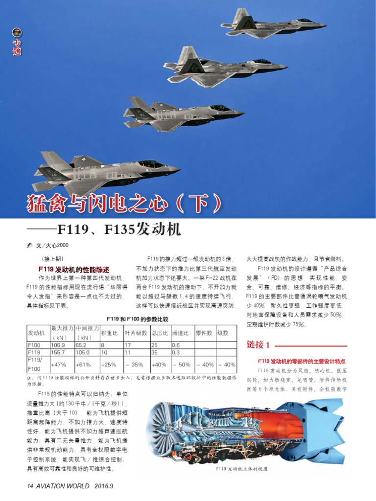猛禽与闪电之心 (下) F119、F135发动机 | PDF