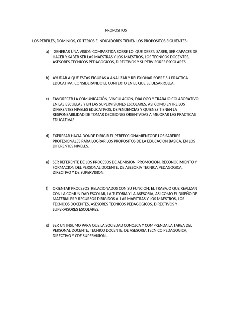 Propositos y Caracteristicas | PDF | Maestros | Escuelas