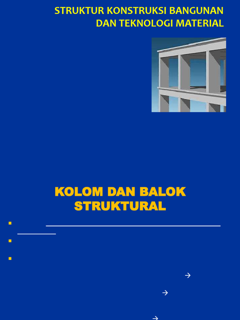 SKBTM - Ars182333 - Kolom-Balok Dan Duga Dimensi | PDF | Teknologi & Rekayasa