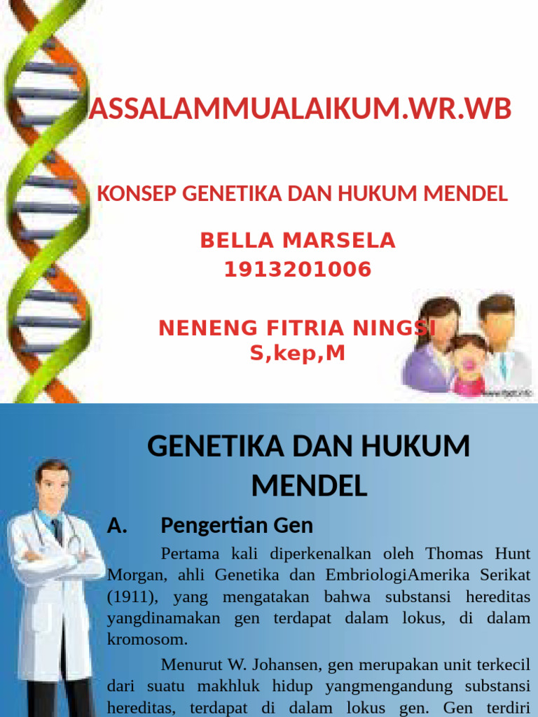 Bella Konsep Genetika Dan Hukum Mendel | PDF