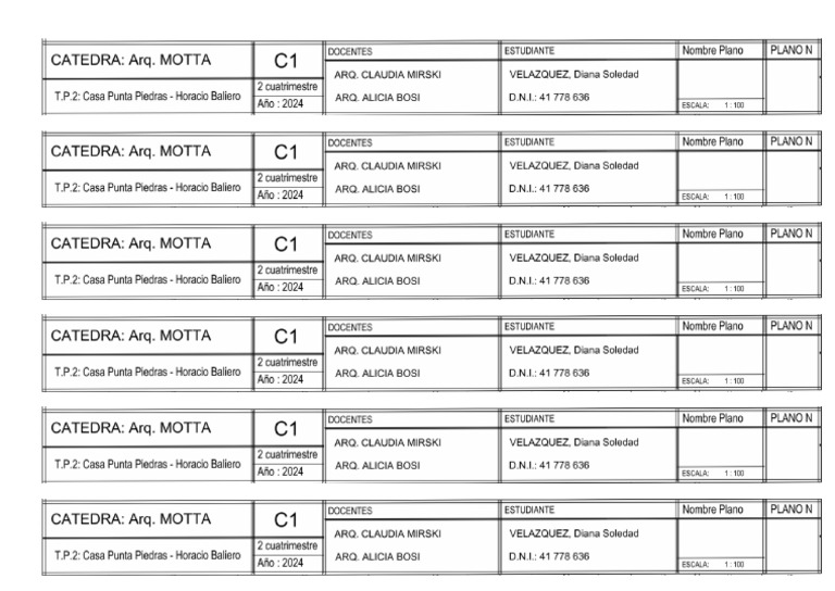 ROTULO C1 - HOJA A3 - ByN | PDF