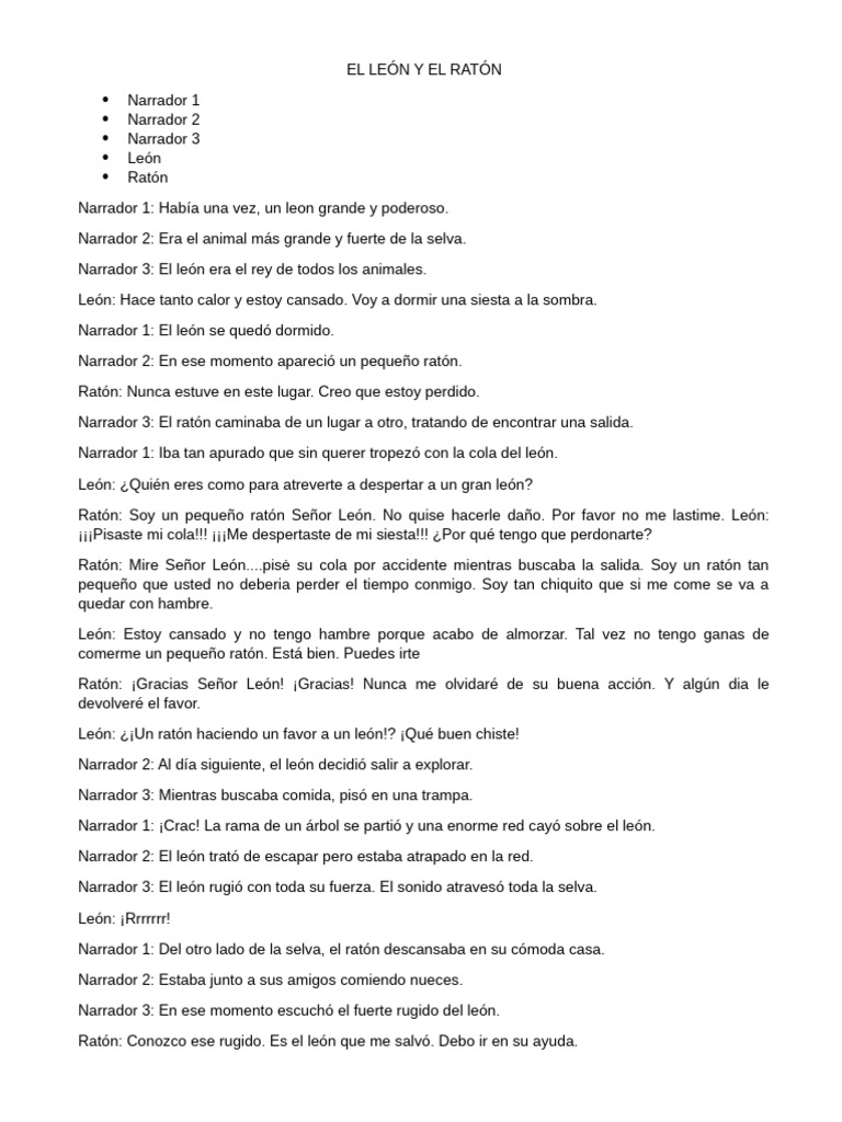 El Leon y El Raton | PDF