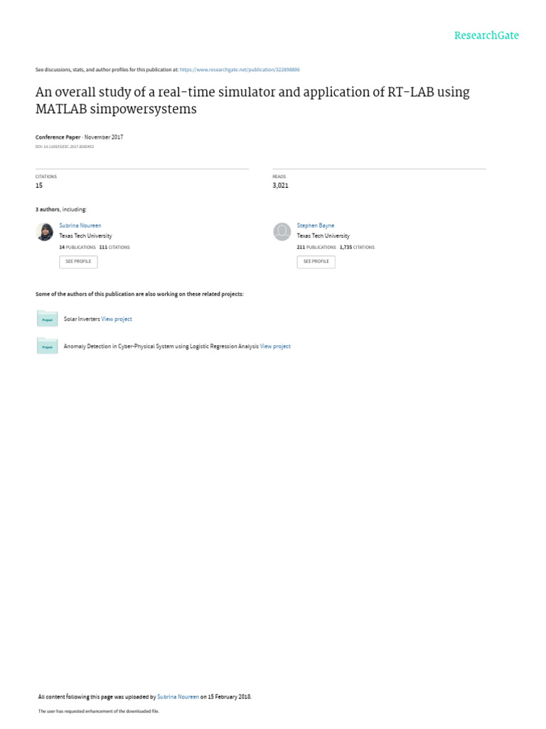 An Overall Study of A Real-Time Simulator and Application of RT-LAB ...