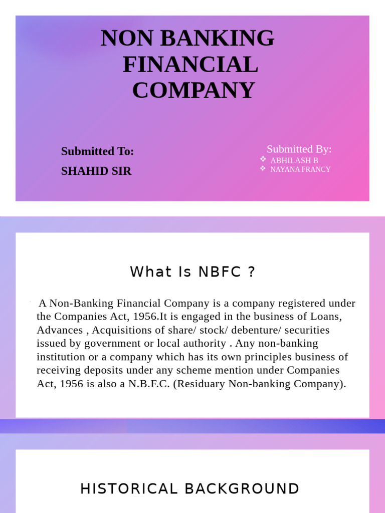 NBFCs: Key Insights and Functions | PDF | Banks | Non Bank Financial ...