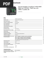 Product Data Sheet: Circuit Breaker Compact Ns1600N, 50 Ka at 415 Vac ...