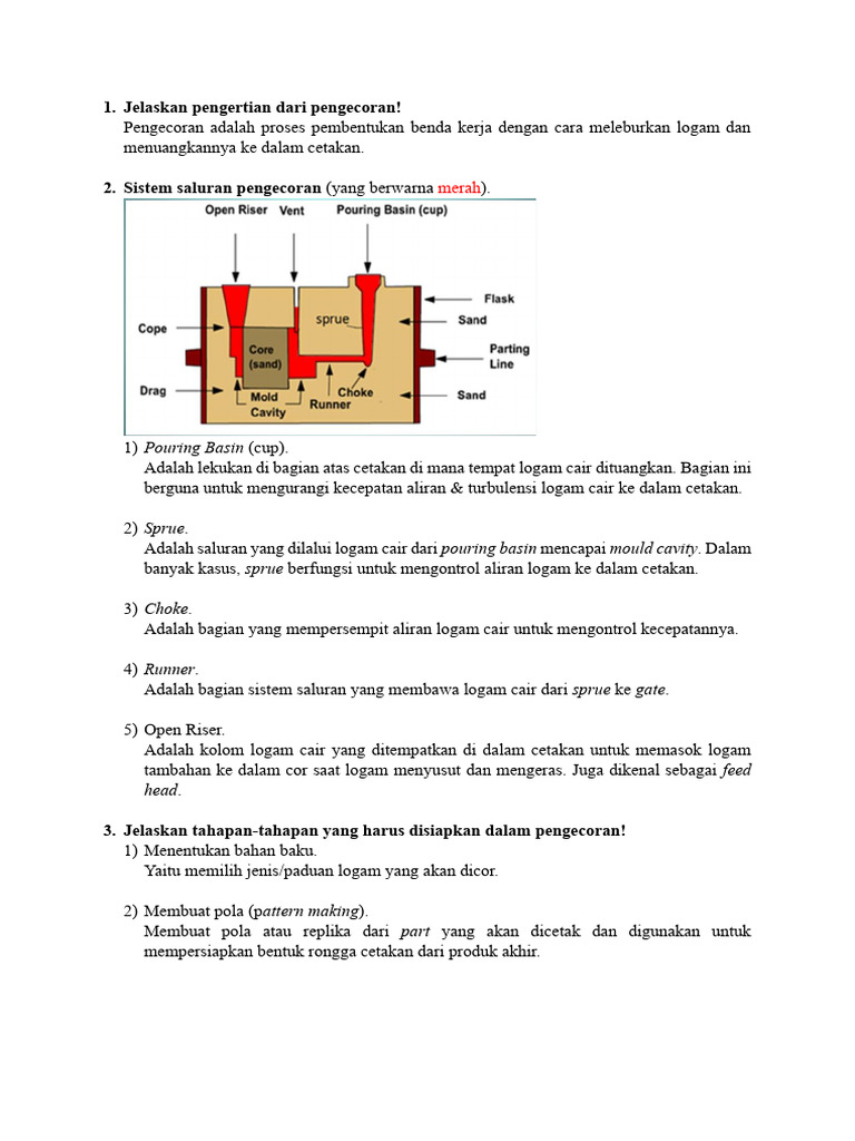 Proses dan Tahapan Pengecoran Logam | PDF | Seni
