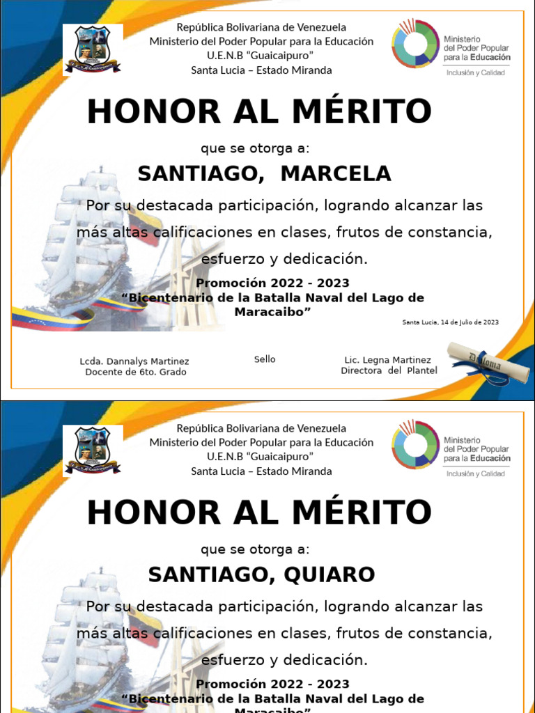 Reconocimientos Estu y Repres | PDF