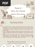 Nota Bab 8 Etika & Plagiat Dalam Penulisan Akademik | PDF | Ilmu Sosial | Sains & Matematika