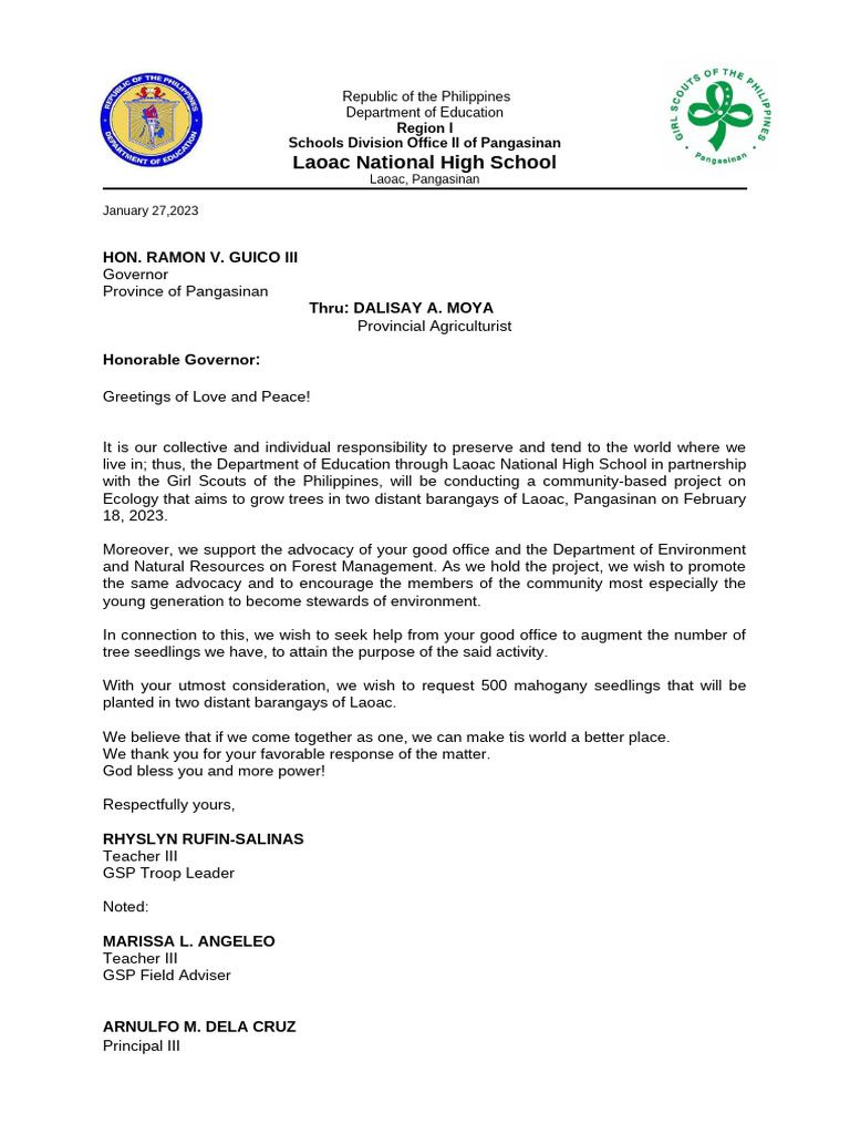 Letter To The Tree Planting Volunteers | PDF | Wellness