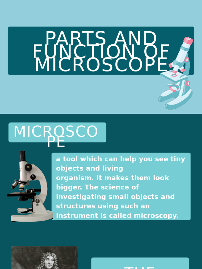 Parts and Function of Microscope | PDF | Microscope | Microscopy