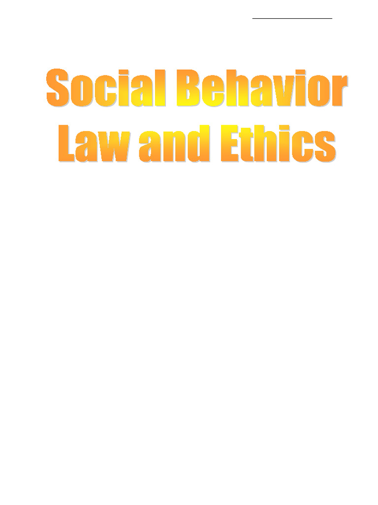 Social Behavior Law & Ethics Handbook | PDF | Psychotherapy | Pharmacy