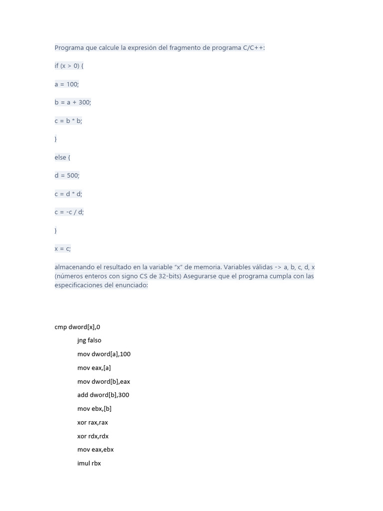 Programa C/C++: Cálculo de Expresión Condicional | PDF