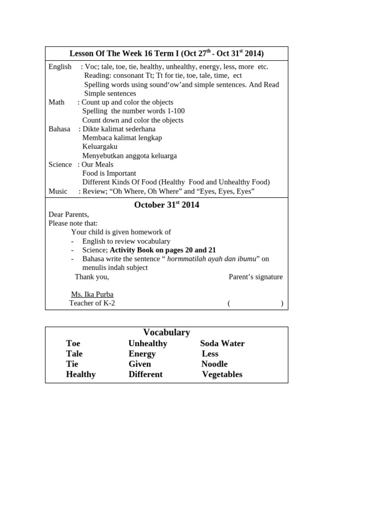 K-2 Lesson Plan: Vocabulary & Activities | PDF