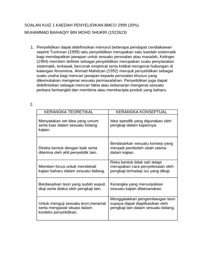 Bmco 2999 Muhammad Baihaqiy Bin Mohd Shukri (1922623) | PDF
