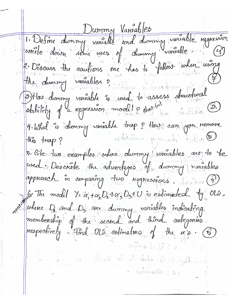 Dummy Variable | PDF