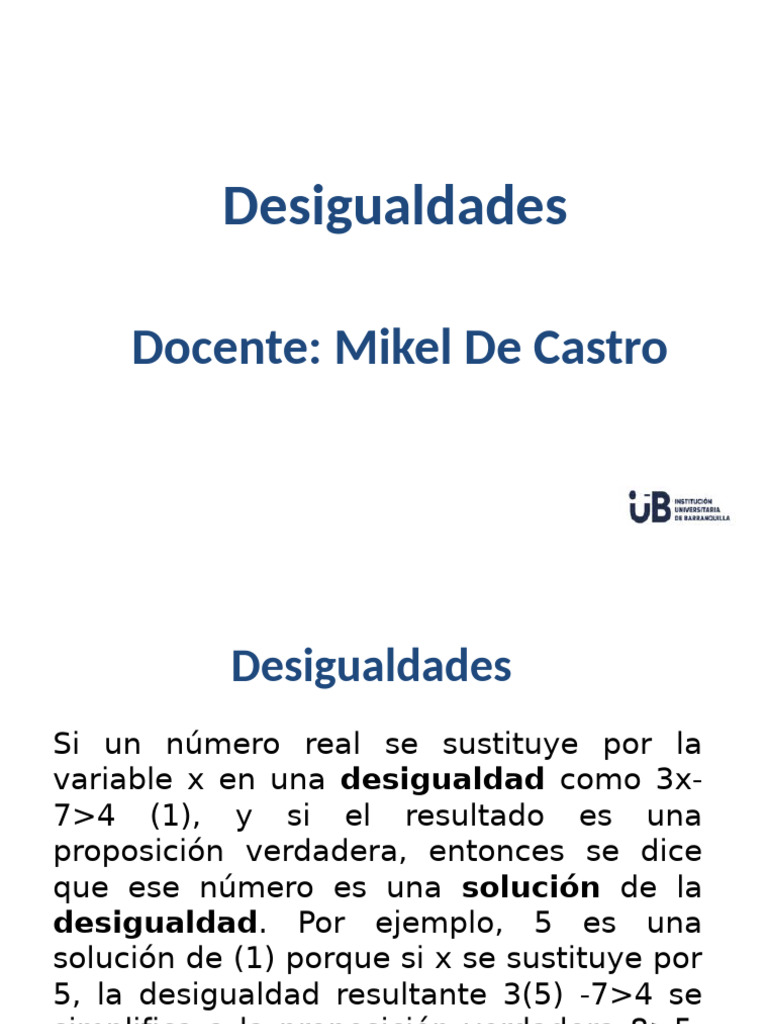Desigualdades | PDF