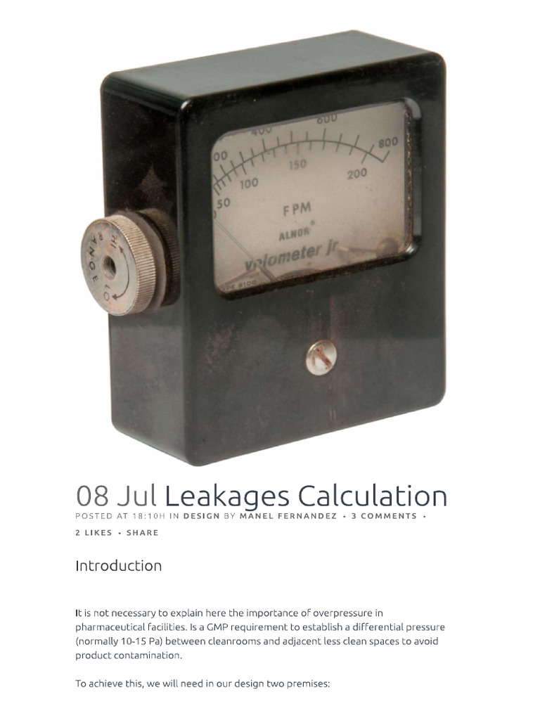 Leakeages Calculation 220731 | PDF