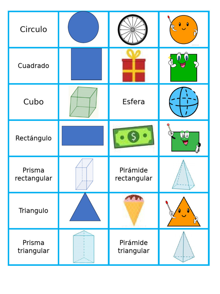 Memorama Figuras Geometricas | PDF