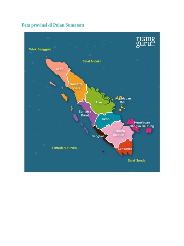 Peta Provinsi Di Pulau Sumatera | PDF