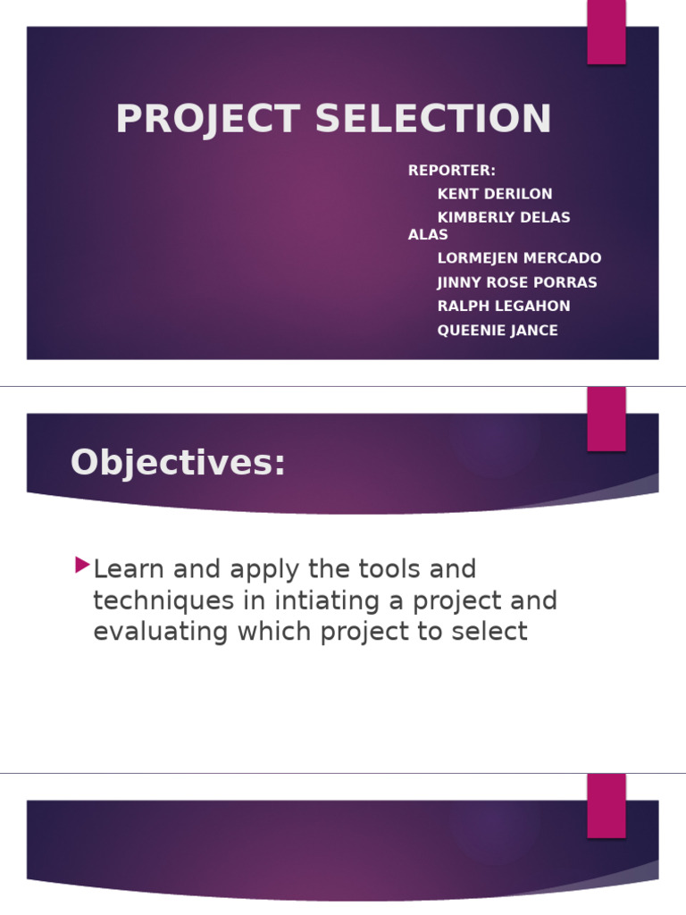 Strategic Project Selection Guide | PDF | Project Management | Net ...