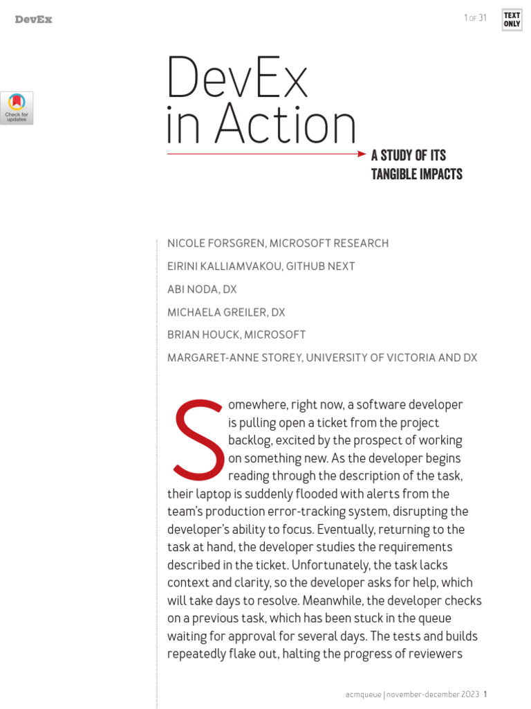 DevEx in Action | PDF | Flow (Psychology) | Cognition