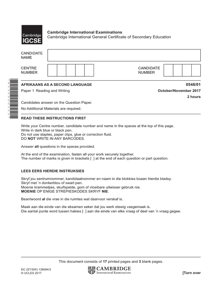Cambridge International General Certificate of Secondary Education | PDF