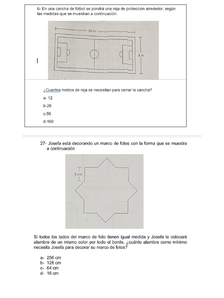 Guia de Matematica Medicion de Area 4to | PDF