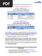 AcSIR Handbook - Updated As On 20.08.2024 | PDF | Thesis | Technology & Engineering