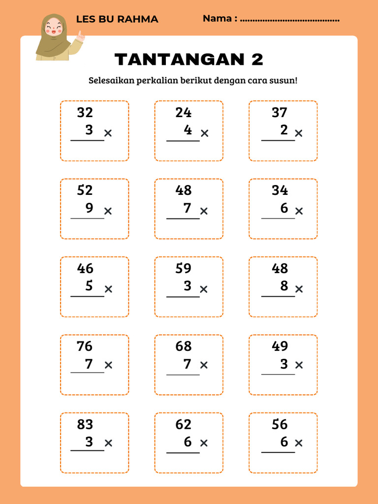 Cara Susun Perkalian Matematika Dasar | PDF
