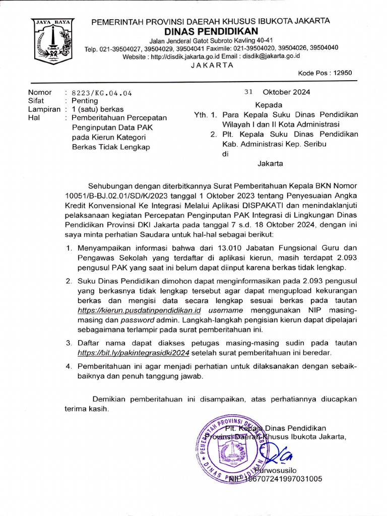 Surat Pemberitahuan Kierun 2024 - OK | PDF