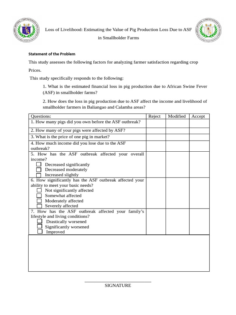 RESEARCH QUESTIONNAIRE VALIDATIONS | PDF RESEARCH QUESTIONNAIRE VALIDATIONS | PDF