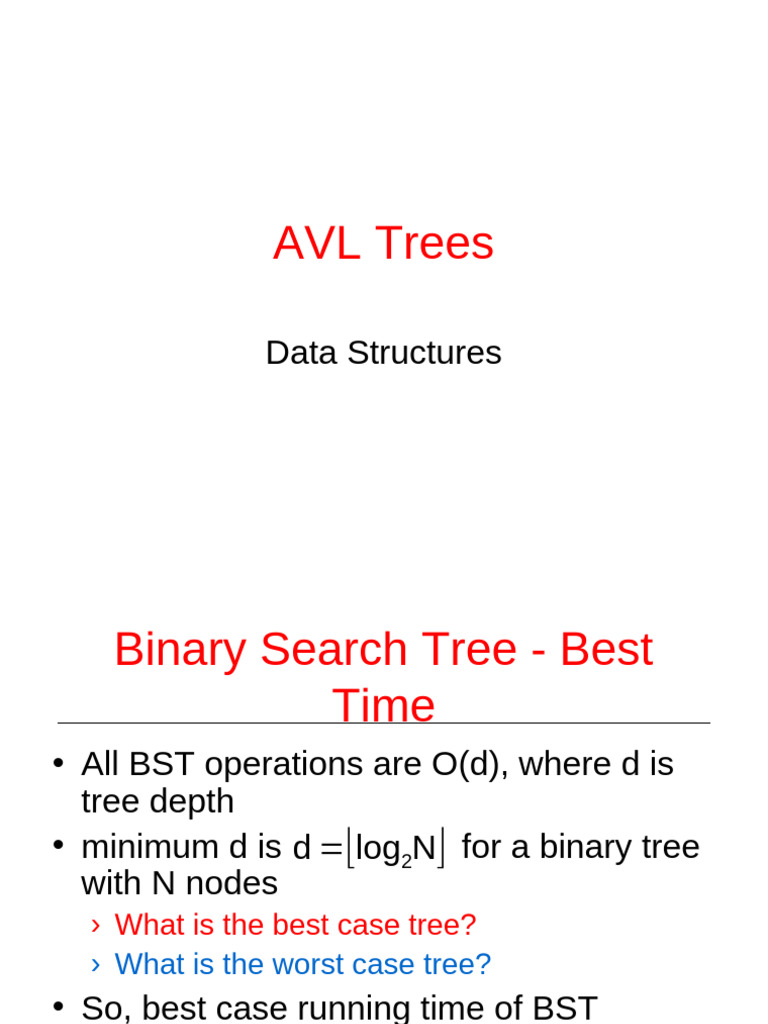 Lecture08 AVL | PDF | Algorithms | Algorithms And Data Structures