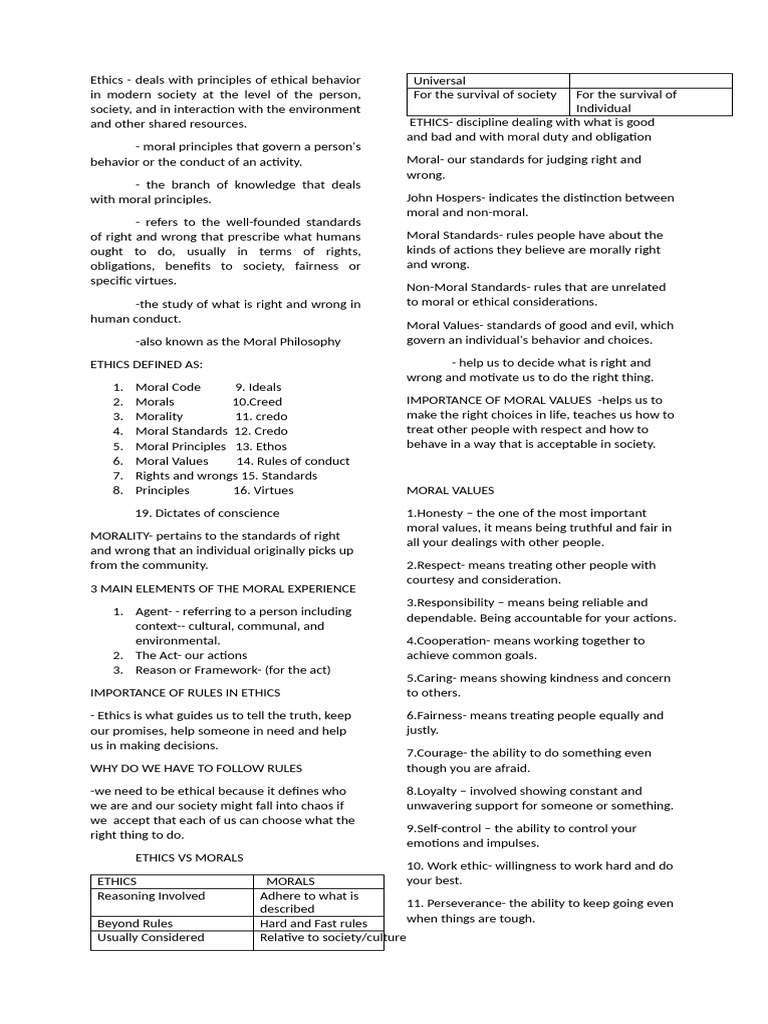 Ethics Reviewer | PDF | Morality | Reason