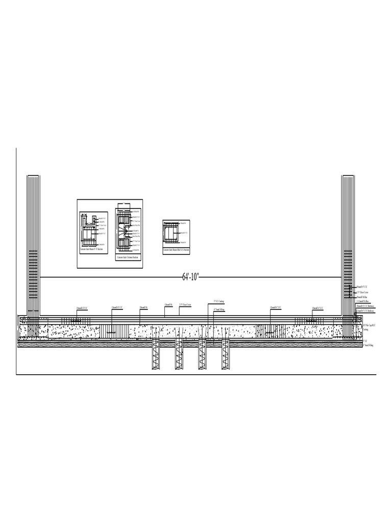 Caisson Gate Column and Beam Long | PDF | Deep Foundation | Structural ...