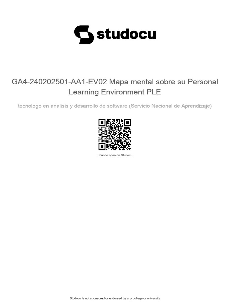 Ga4 240202501 Aa1 Ev02 Mapa Mental Sobre Su Personal Learning Environment Ple | PDF | Informática