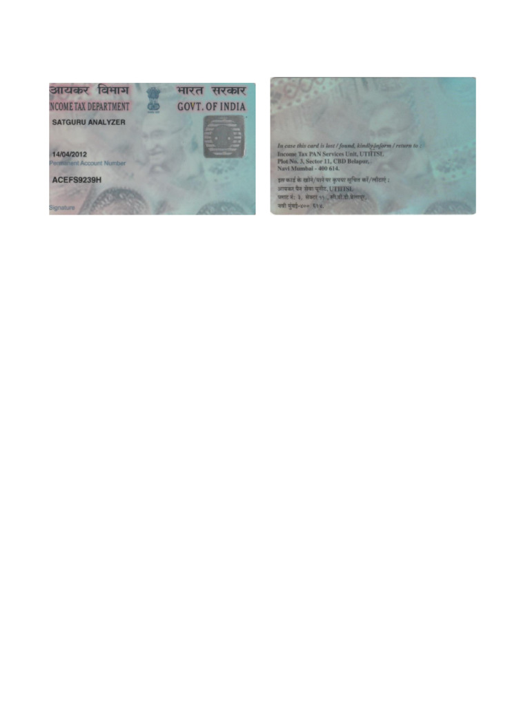 Pan Card | PDF
