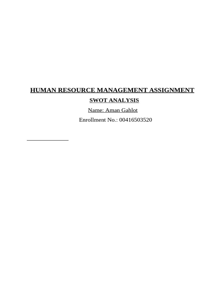 Human Resource Management Assignment | PDF | Human Resources | Business