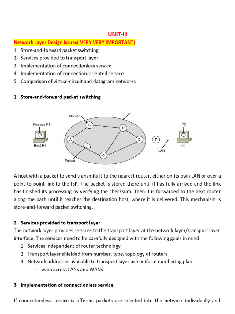 FON Unit III_IoT | PDF | Routing | Internet Protocols