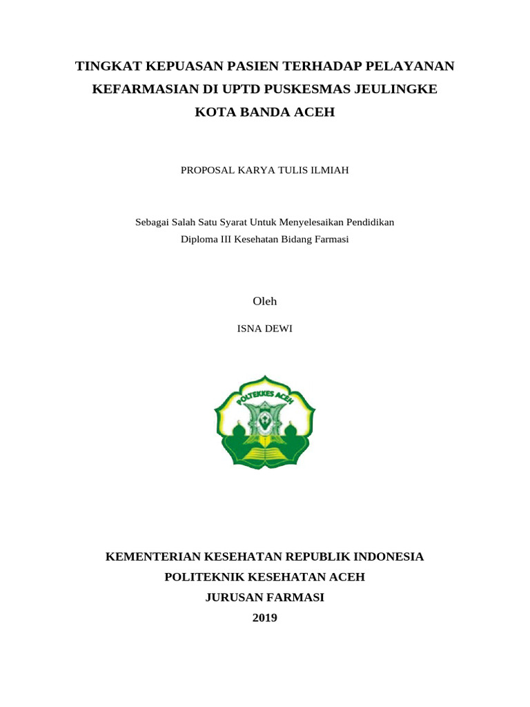 Proposal Karya Tulis Ilmiah Bu Isna | PDF | Pengembangan Diri
